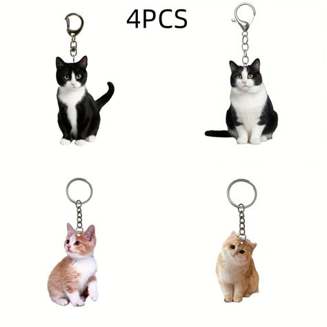 [lc] Acrylic Keychain Pendant Cute Cat Kitty Keyring Decoration Shopee Philippines