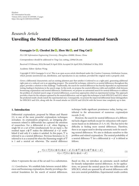 Pdf Unveiling The Neutral Difference And Its Automated Search