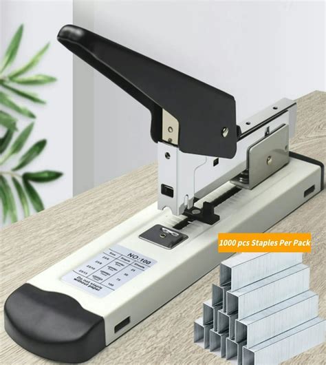 Iajxwi Heavy Duty Office Stapler 100 Sheet Paper Capacity Comes With