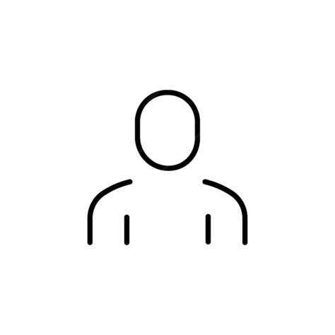 Premium Vector Human Line Icon Black Human Icon Vector Icon