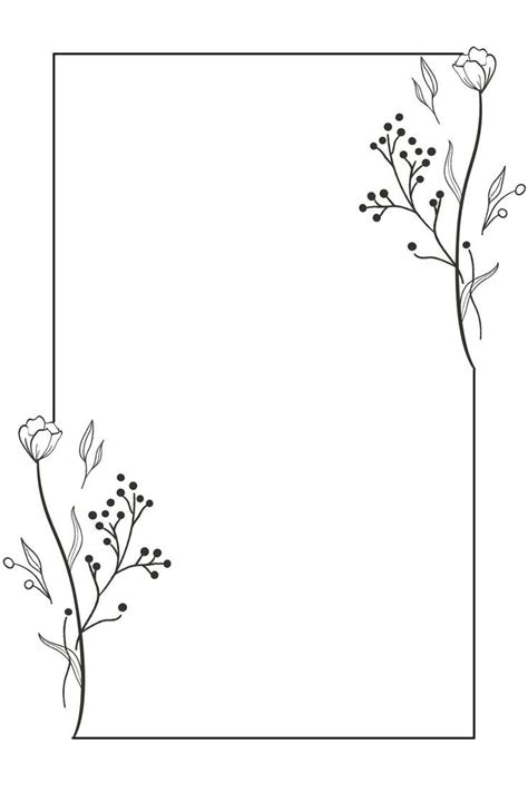 Printable Blank Aesthetic Rectangle Frame Templates Pdf Frame