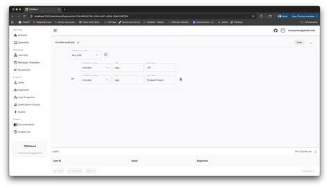 Includes Segment Node Dittofeed
