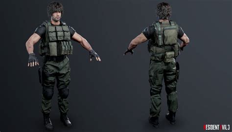 Re3 Remake Carlos Oliveira Costume Download Free 3d Model By Salo Salokam54 949a585