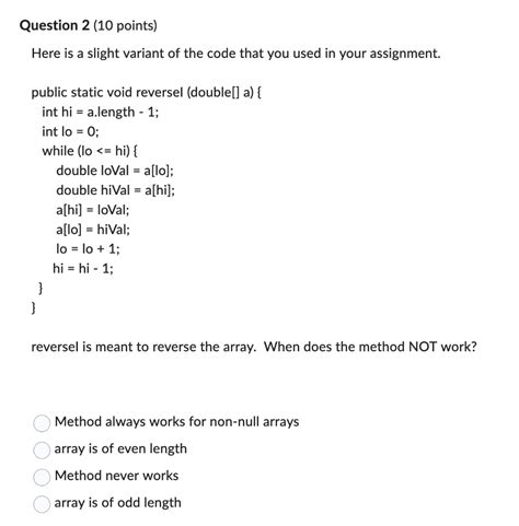 Solved Question 2 10 Points Here Is A Slight Variant Of
