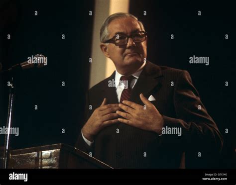 Prime Minister James Callaghan Speaks During A Labour Party Conference