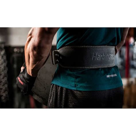 Harbinger 4 Padded Leather Weight Lifting Belt Large Black 284 Best Buy