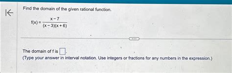 solved find the domain of the given rational