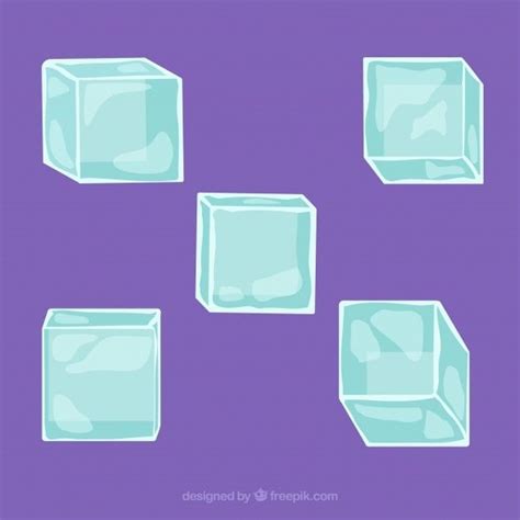 Ice Cube Collection Free Vector