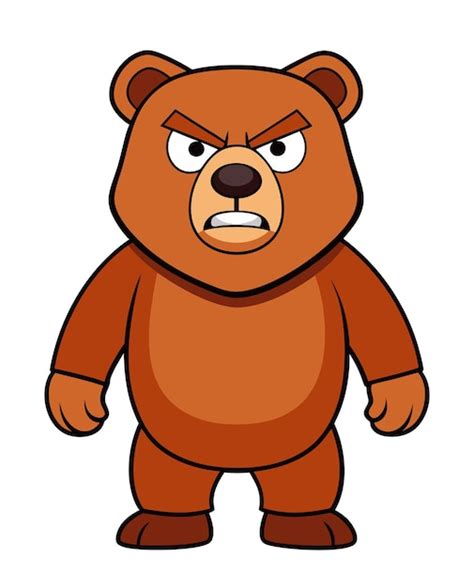 Angry Bear Standing Up Drawing