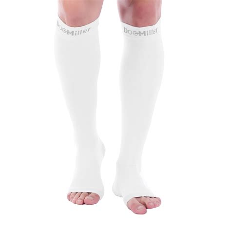 Open Toe Compression Sleeve 15 20 Mmhg White By Doc Miller