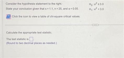Solved Table Of Chi Square Critical Valuesconsider The