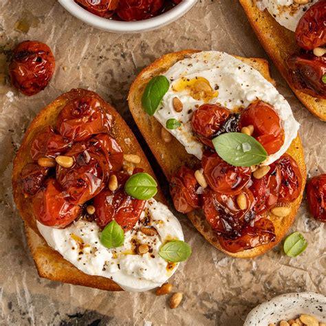 Roasted Tomato And Burrata Toast Cherry On My Sundae