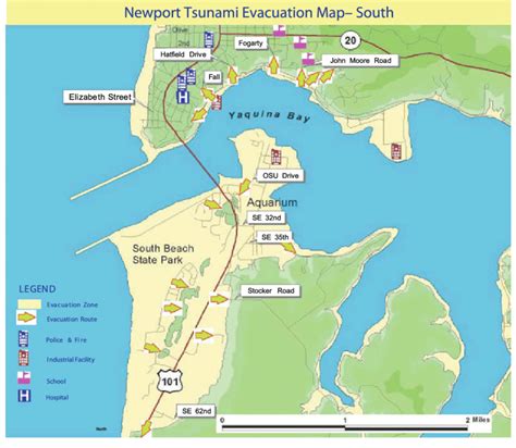 Tsunami Map For Newport Oregon Map 6 In The Subsample Of Six Maps