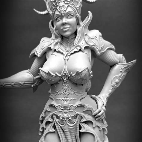 3d Printable Naamah The Demon Queen By Ddf Models And Miniatures