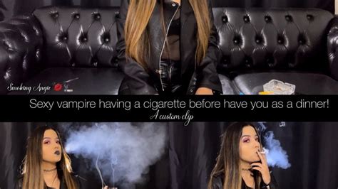 Sexy Vampire Having A Cigarette Before Have You As Dinner A Custom