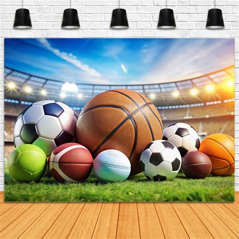 Sports Backdrops Photography Balls Celebration Field Photography Backd