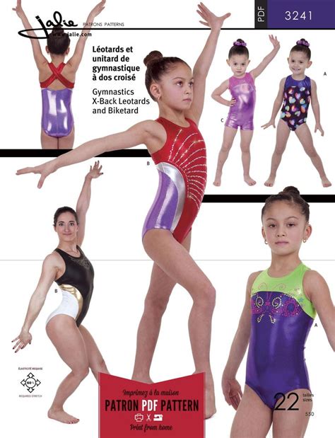 3241 X Back Leotards And Biketard Pdf Pattern Gymnastics Leotards