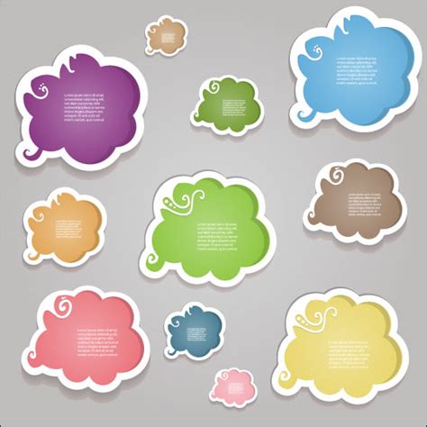 Cartoon Cute Labels Vector 05 Free Download