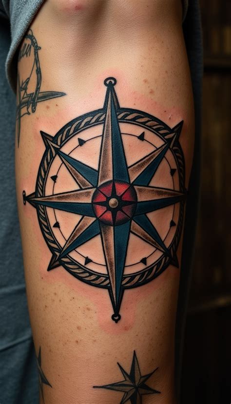 Free Nautical Compass Tattoo Image Compass Tattoo Nautical