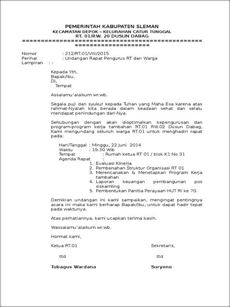 Contoh Surat Undangan Ke Lurah Surat Undangan Desain Contoh Surat Q4yk1j4wnv