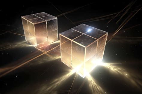 Futuristic Cpu Quantum Processor In The Global Computer Network Stock