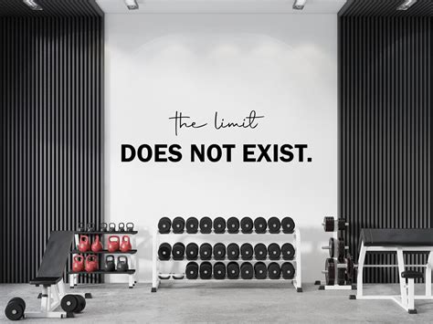 The Limit Does Not Exist Gym Wall Decal Motivational Gym Quotes Gym