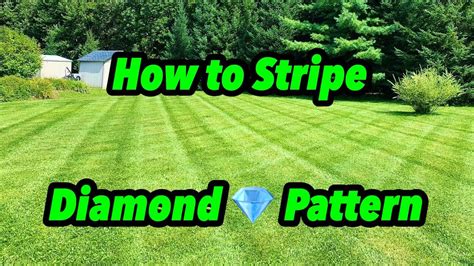 Lawn Care How To Mow Diamond Stripe Pattern Youtube