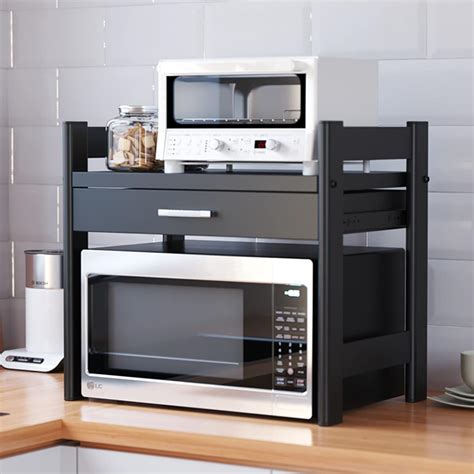 Microwave Storage Rack Black Microwave Shelf Countertopkitchen Stand