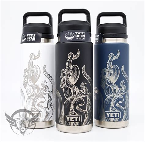 Yeti Rambler Bottle Engraved With Octopus Graphics Custom Yeti Rambler