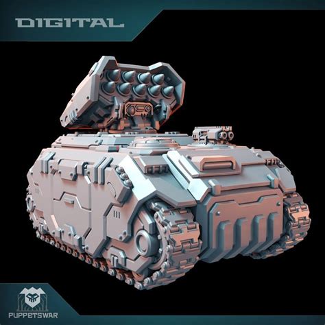3d Printable Wolfhound Tank By Puppetswar Miniatures