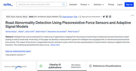 Road Abnormality Detection Using Piezoresistive Force Sensors And