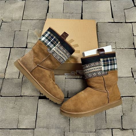 Junya Watanabe × Ugg Aw13 Junya Watanabe Plaid Patchwork Uggs Grailed