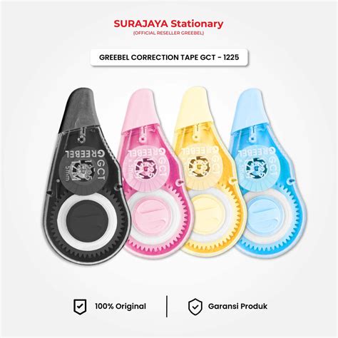 Jual Tip Ex Correction Tape Tip Ex Kertas Roll Greebel Gct 1225 Warna