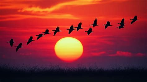 Free Sunset Bird Migration Image Sunset Birds Migration Download