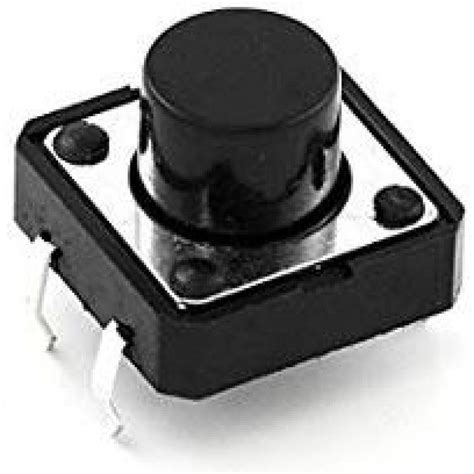 Botón Pulsador 12x12x6 Mm 4 Pines Protoboard Sku 416f2 Hubot
