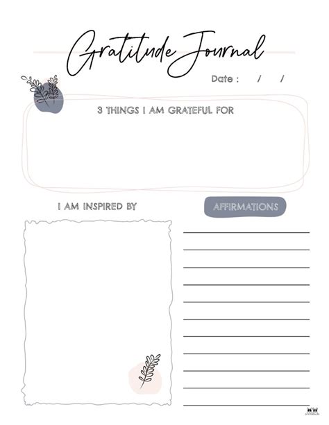 Gratitude Journal Templates 18 Free Printables Printabulk
