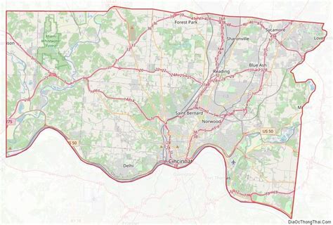 Hamilton County Ohio Zip Code Map