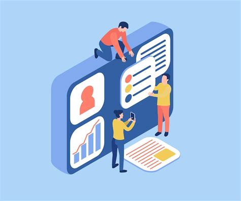 Premium Vector 3d Isometric Illustration For Business A Team Of Web