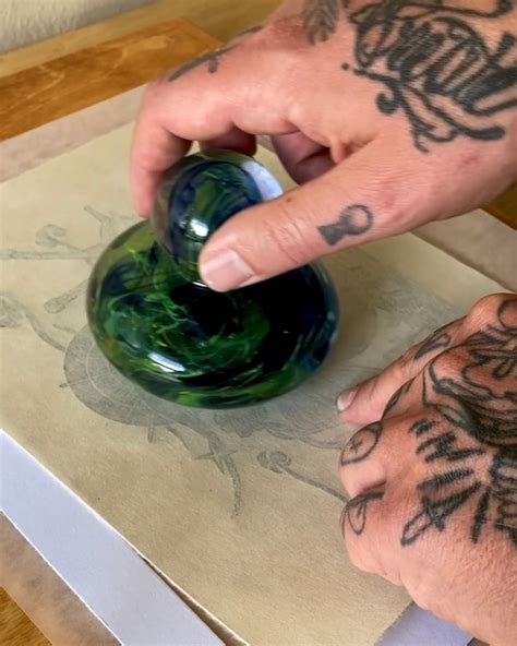 Printmaking Glass Baren Ritualis Press