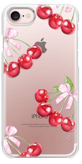 Casetify Iphone 7 Wallet Case Cherry Bunches With Pink Bows Cute Fashion Pattern Summer
