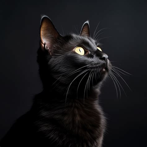 Enigmatic Allure Black Cat Photography Zwarte Kat Kunst Schattige