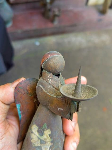 Vintage Bronze Copper Angels Altar Display Hobbies And Toys Memorabilia