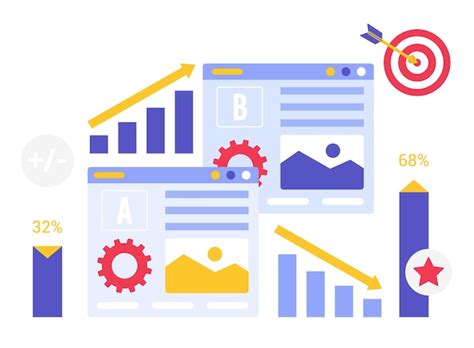 premium vector split testing comparing different versions results