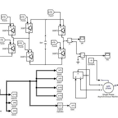 Simulation Diagram For Hybrid Five Level Inverter Topology With Single