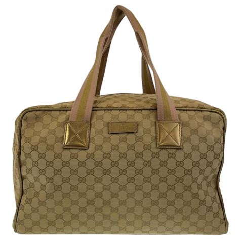 Gucci Gg Canvas Sheline Line Boston Bag 153240 Beige Cloth Ref1542708