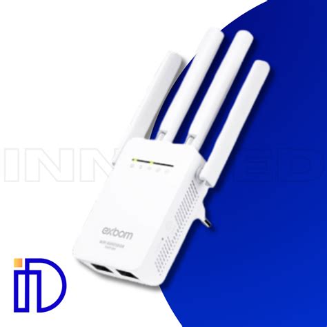 Repetidor De Sinal Wireless 300Mbps 4 Antenas Externas WiFi Amplifica O Alcance Da Rede Sem Fio