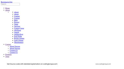 Responsive Navbar With Mega Menu Using Html Css And Javascript Coding Torque Coding Torque