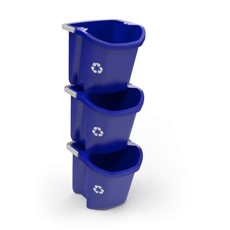 Nova Products 6 Gallon Stackable Recycle Bin With Handle The Home