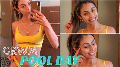Grwm Pool Day L Makeup Outfit Youtube