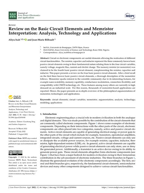review on the basic circuit elements and memristor pdf